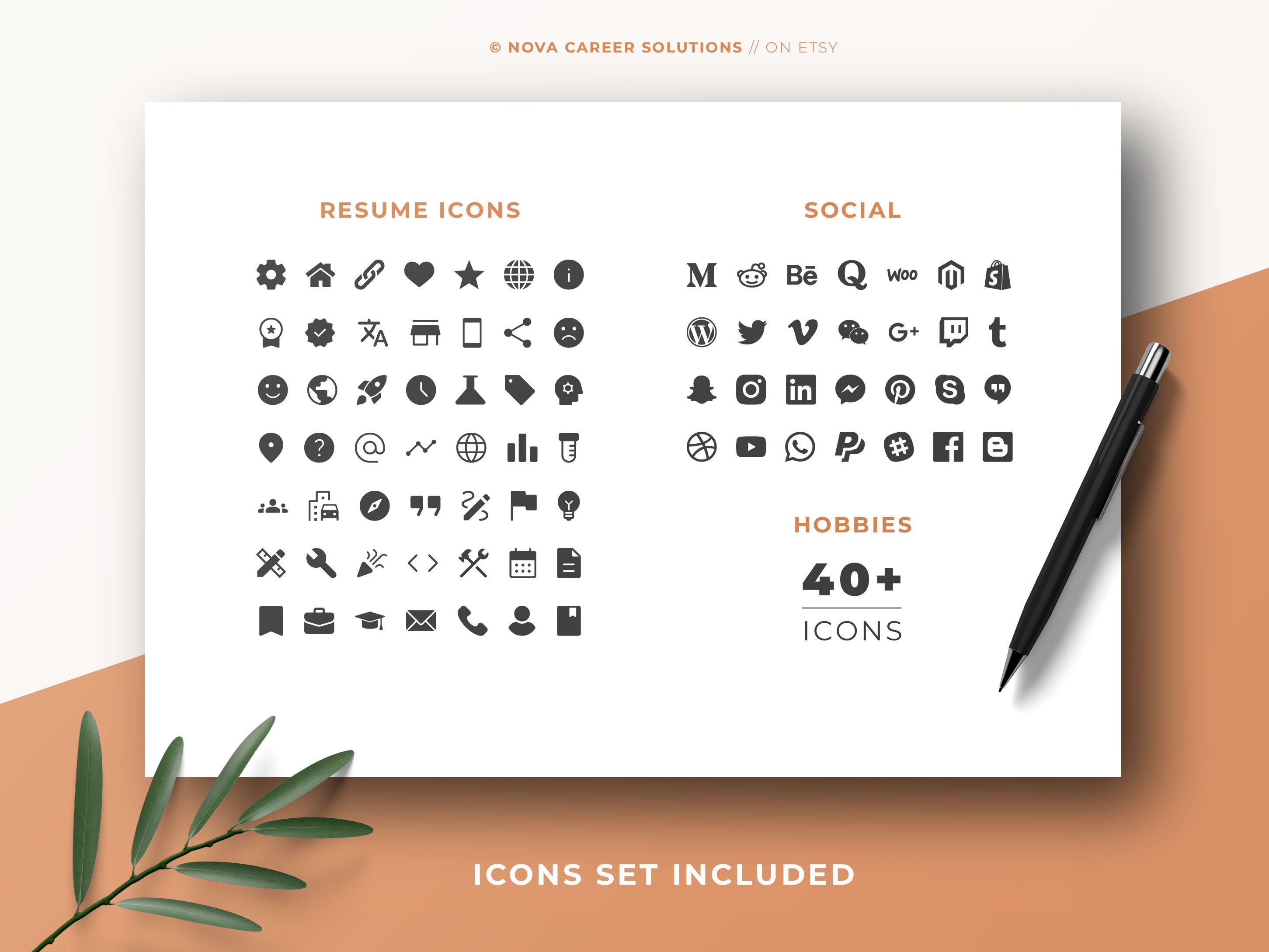 Professional Resume Template With Logo, Clean Timeless Two Page CV ...