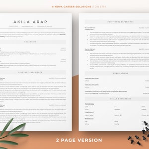 Simple Harvard Resume Template, Professional Resume Template, Easy and ...