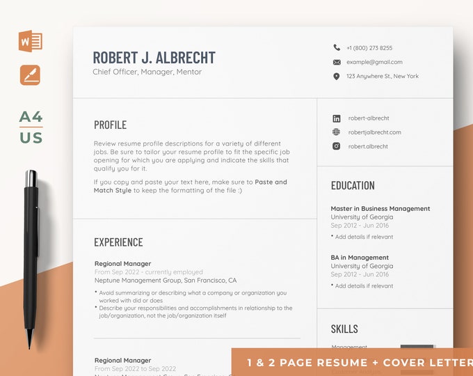 Science Resume CV Template | Data Scientist Resumes | Biochemistry ...