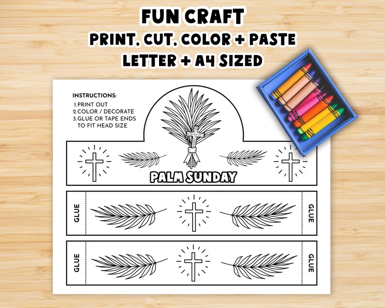 Holy Week Palm Sunday School Craft: Palm Sunday Coloring Lesson ...