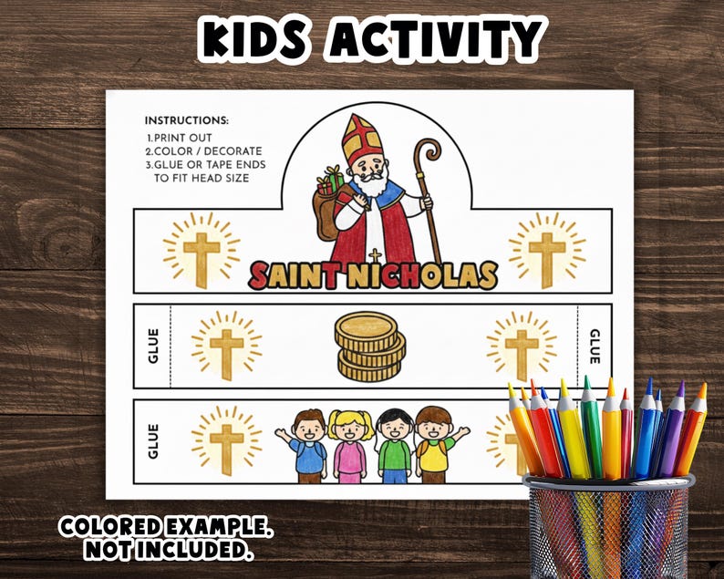 Saint Nicholas Craft: St. Nicholas Day Sunday School Paper Crown ...