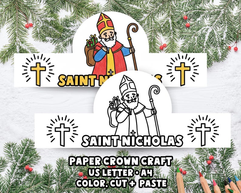 Saint Nicholas Craft: St. Nicholas Day Sunday School Paper Crown ...