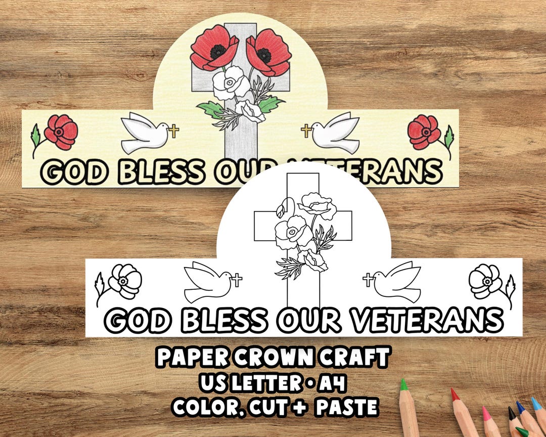 Veterans Day Craft, Remembrance Day Craft: God Bless Our Veterans ...