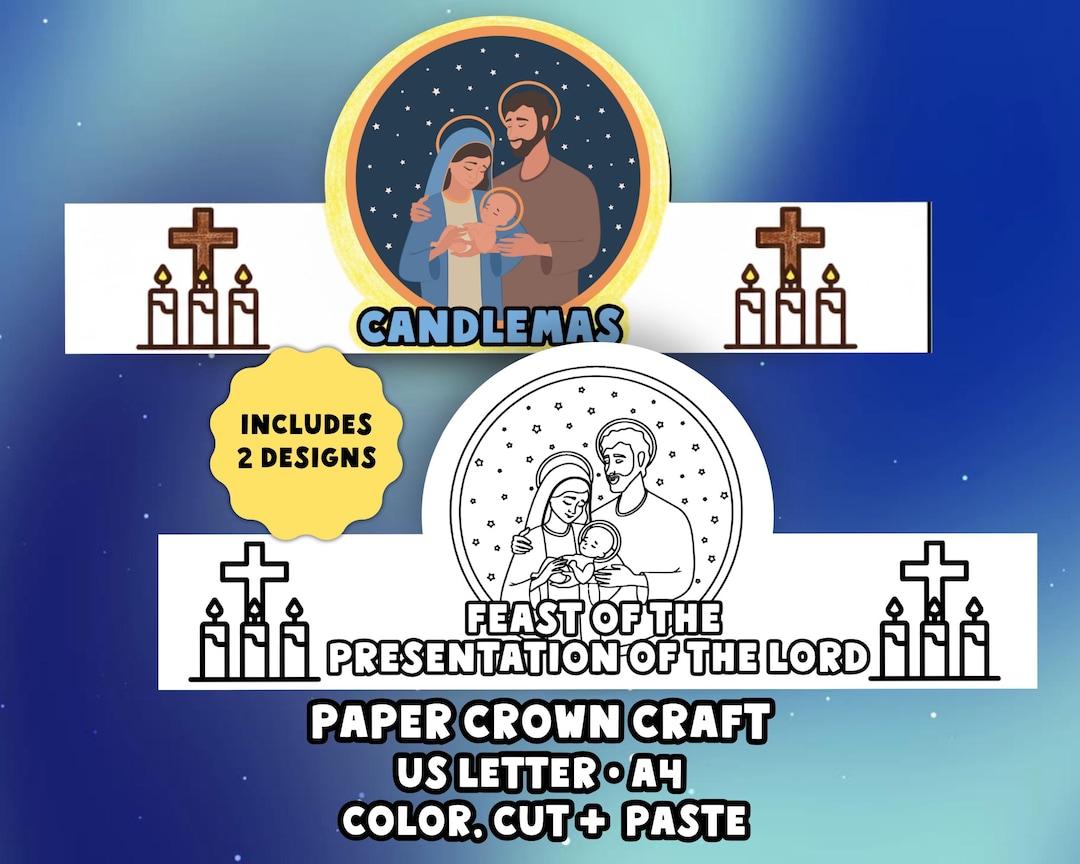 Candlemas Craft: Feast of the Presentation of the Lord Paper Crown ...