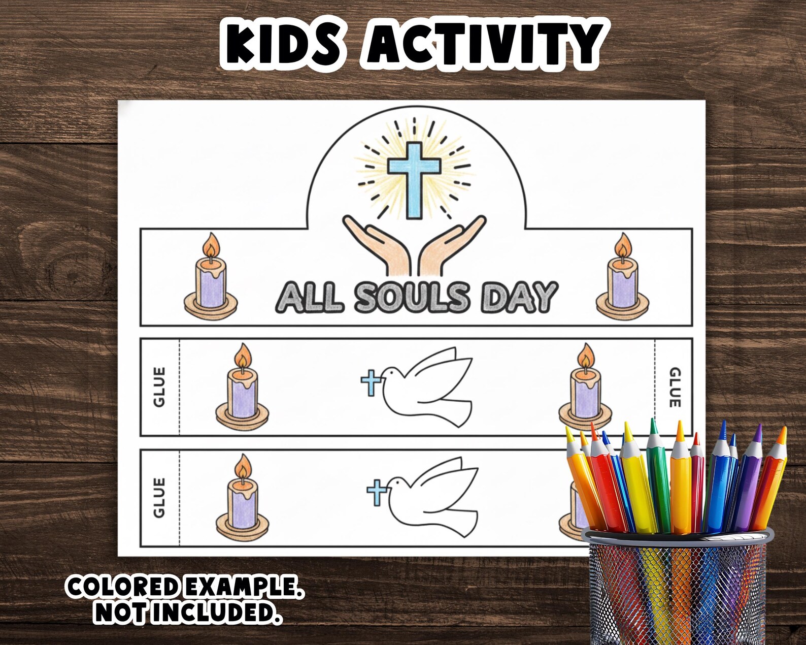All Souls Day Craft: Sunday School Paper Crown Headband, Bible Study ...