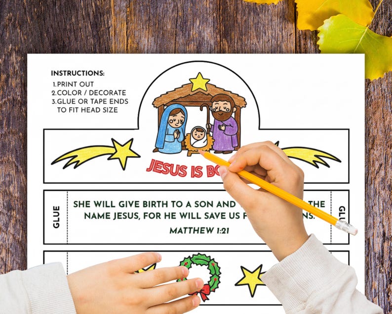 Christmas Bible Craft: Jesus is Born Manger Scene Craft, Sunday School ...