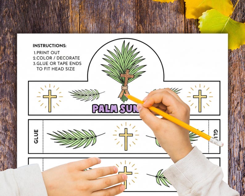 Holy Week Palm Sunday School Craft: Palm Sunday Coloring Lesson ...