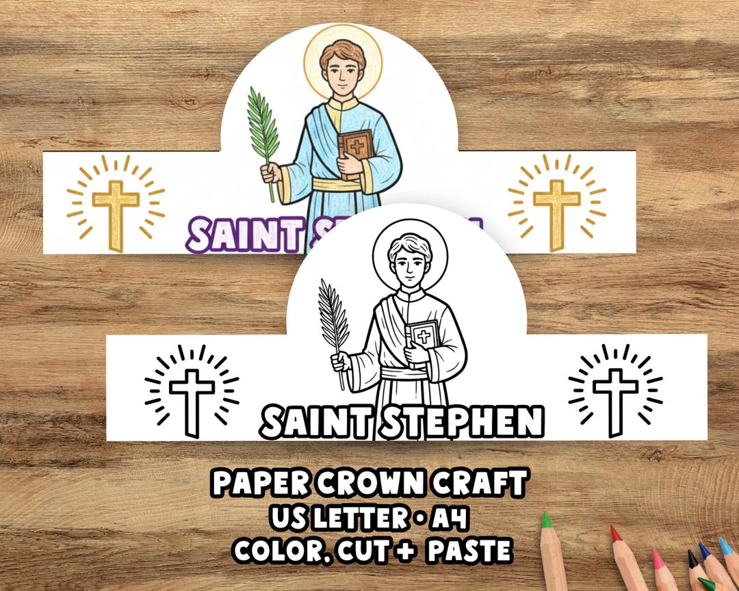 St. Stephen's Day Sunday School Craft: Saint Stephen Paper Crown ...
