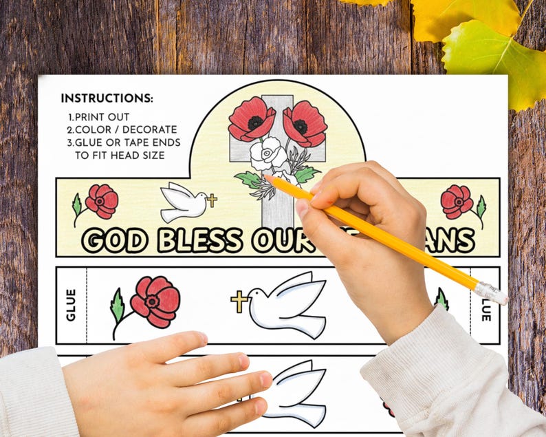 Veterans Day Craft, Remembrance Day Craft: God Bless Our Veterans ...