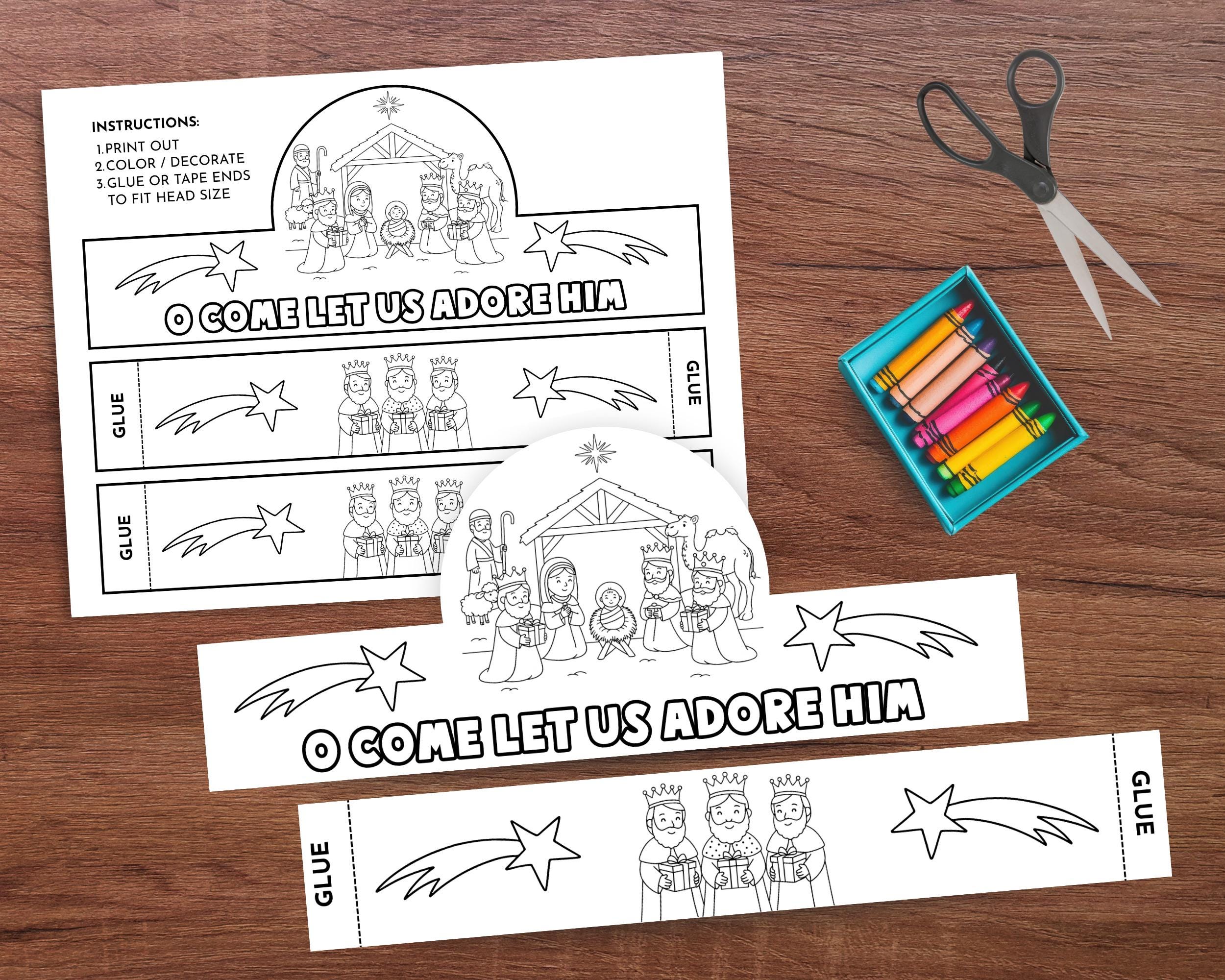 Three Kings Day Craft: Wise Men School Craft, Epiphany Nativity Jesus ...