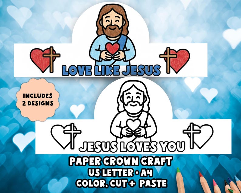 Sunday School Craft Valentine's Day: Bible Study Craft Coloring Paper ...