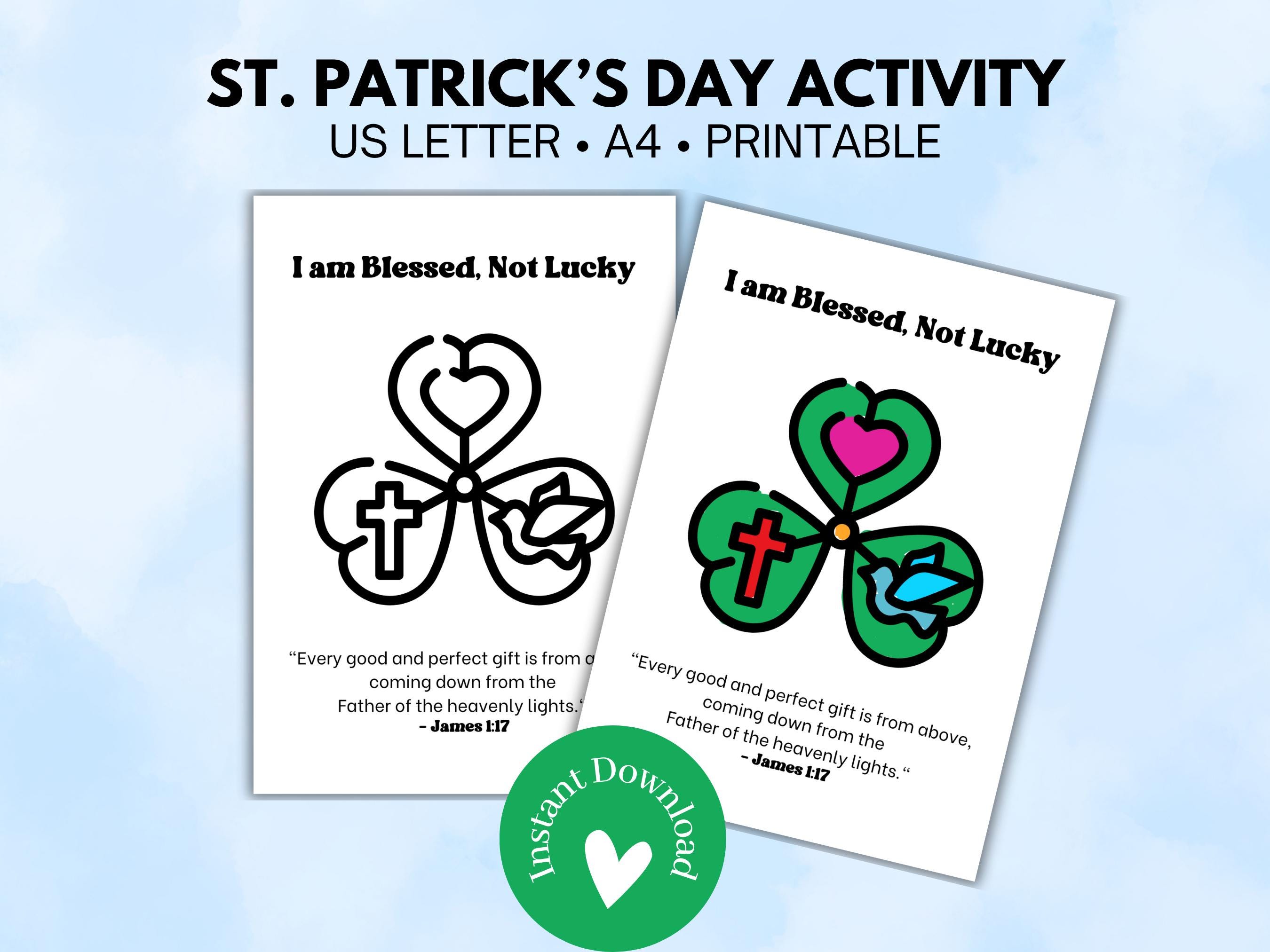 Bible Verse Printable St. Patrick's Day Activity, Holy Trinity ...