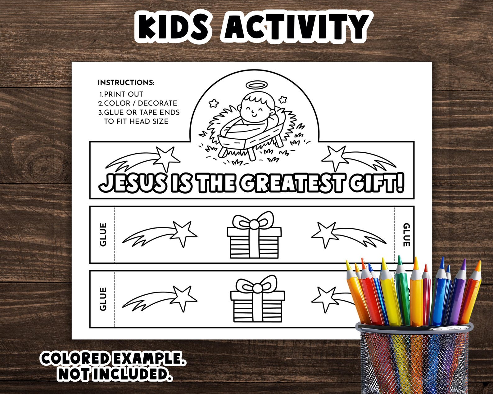 Christmas Sunday School Craft: Jesus is the Greatest Gift, Jesus Birth ...