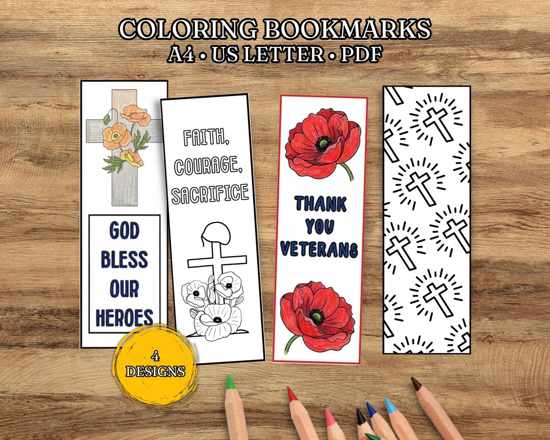 Veteran's Day Sunday School Craft: Christian Coloring Bookmark ...