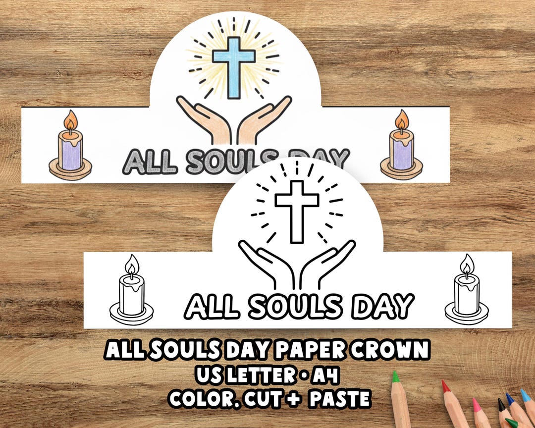 All Souls Day Craft: Sunday School Paper Crown Headband, Bible Study ...
