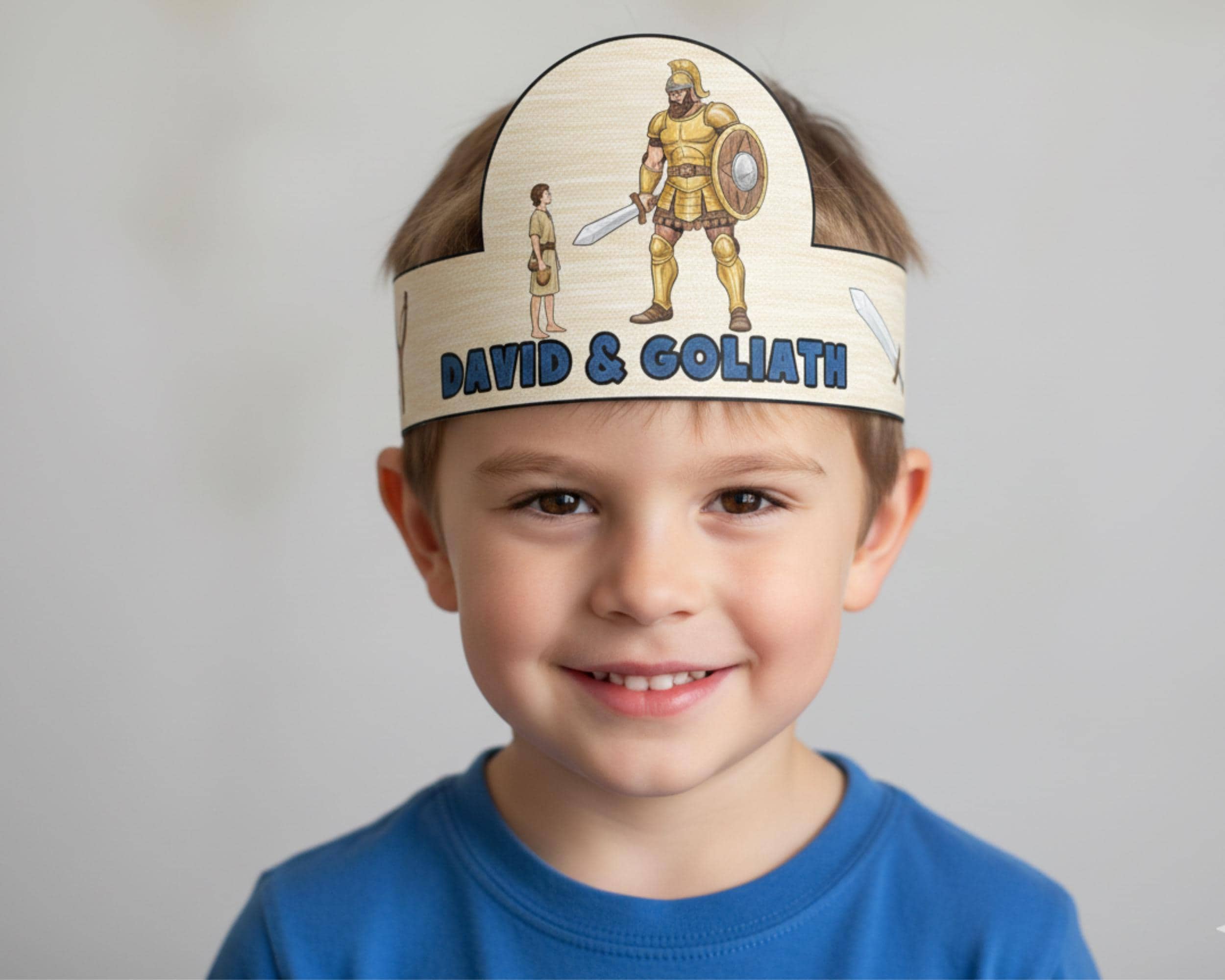 David + Goliath Sunday School Craft: Biblical Character Activity, Paper ...