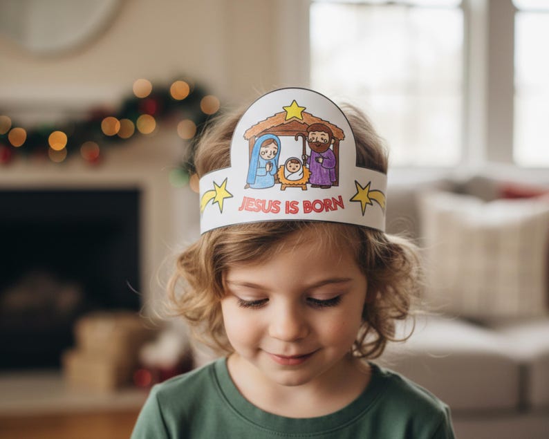 Christmas Bible Craft: Jesus is Born Manger Scene Craft, Sunday School ...