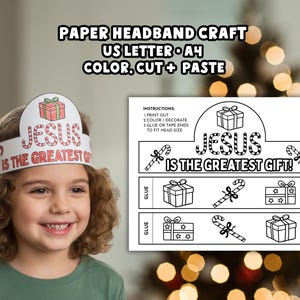 Christmas Sunday School Craft: Jesus is the Greatest Gift, Jesus Birth ...