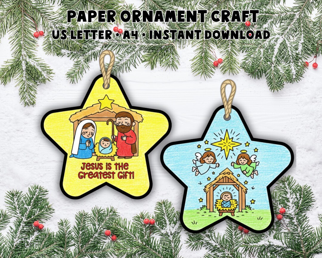 Christmas Sunday School Craft: Jesus is the Greatest Gift Ornament ...
