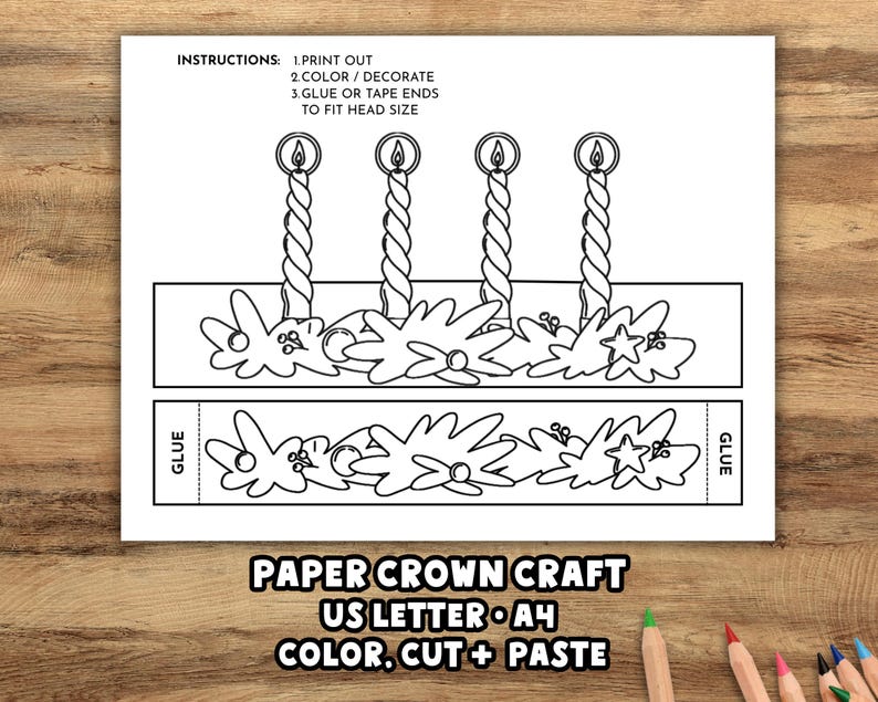 St Lucia Crown Craft: Saint Lucy Coloring Craft, Evergreen Crown With ...