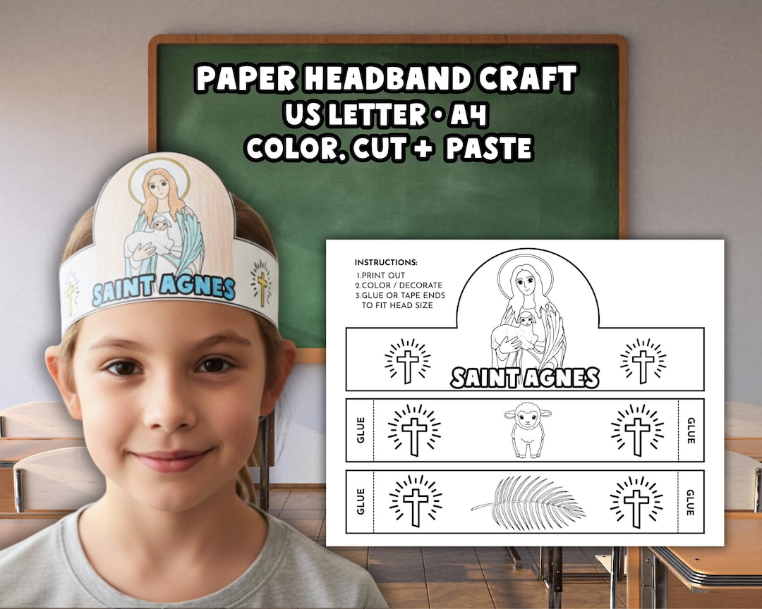 Saint Agnes Craft: St. Agnes Sunday School Paper Crown Headband, Kids ...