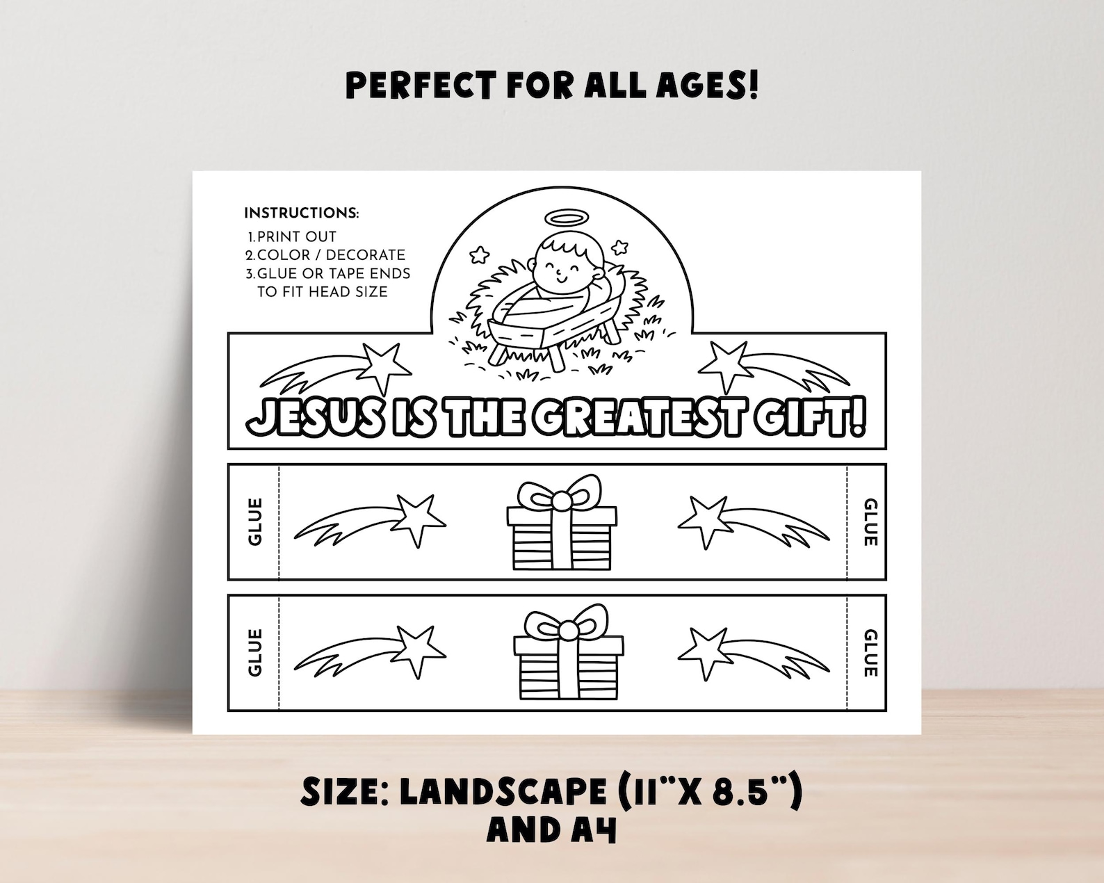 Christmas Sunday School Craft: Jesus is the Greatest Gift, Jesus Birth ...