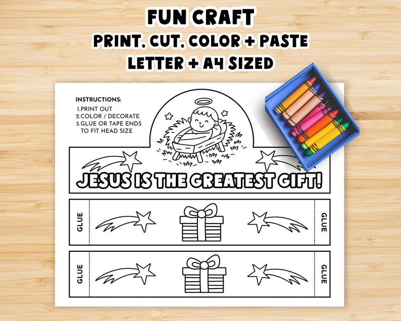 Christmas Sunday School Craft: Jesus is the Greatest Gift, Jesus Birth ...