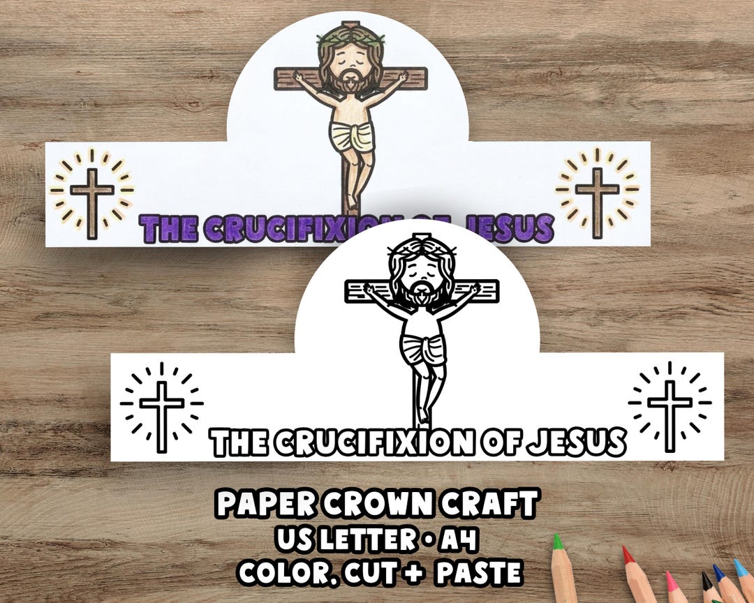 Crucifixion of Jesus Sunday School Craft: Nails, Crown of Thorns Paper ...