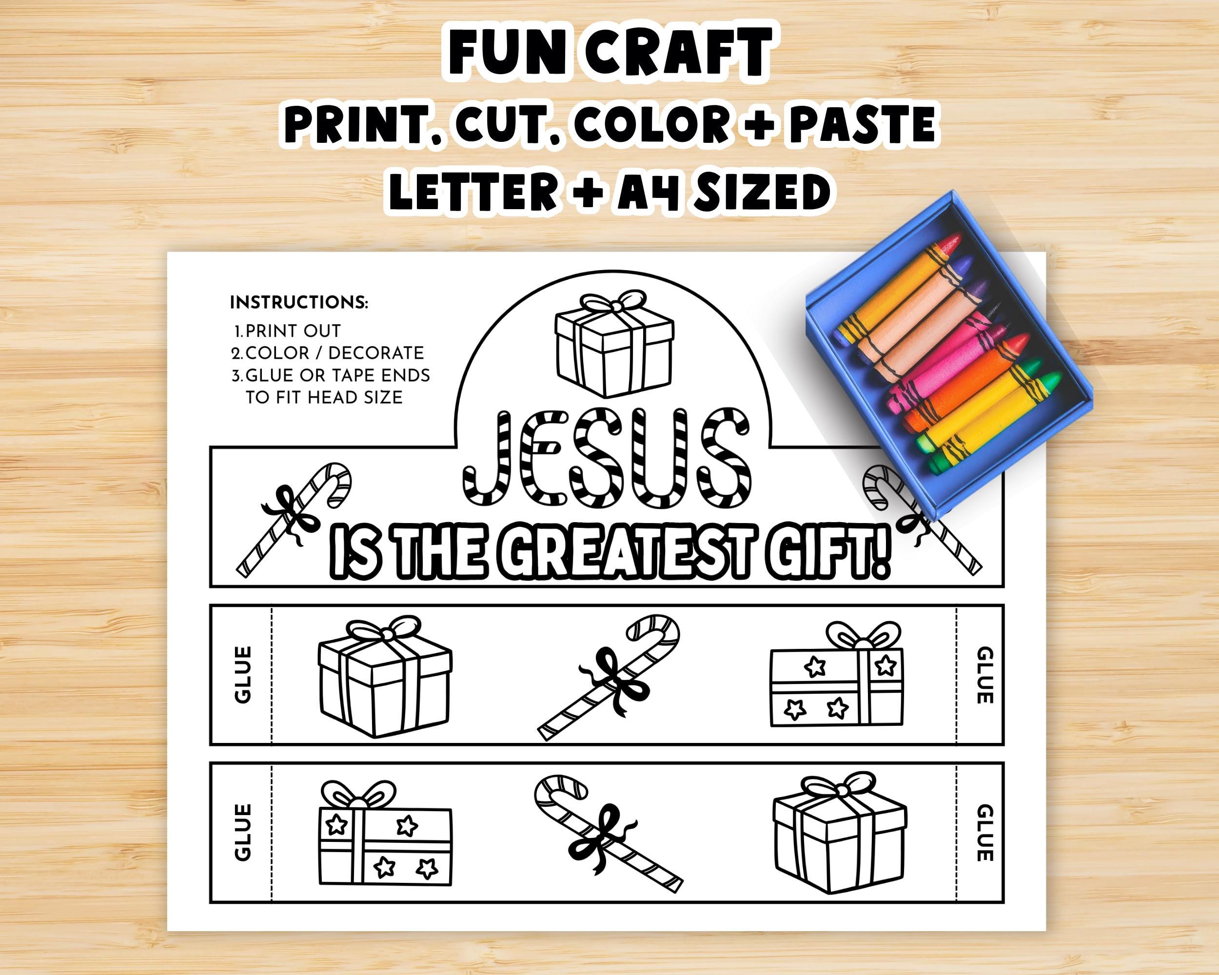 Christmas Sunday School Craft: Jesus is the Greatest Gift, Jesus Birth ...