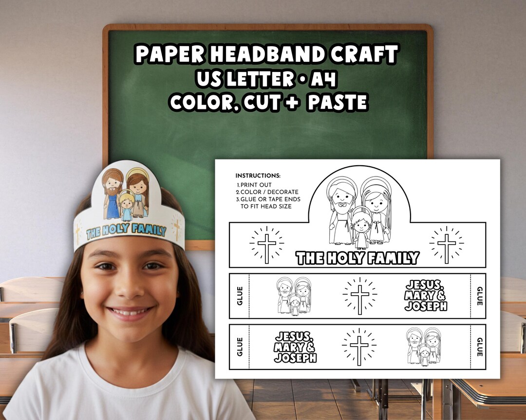 The Holy Family Sunday School Craft: Jesus, Mary, and Joseph Paper ...