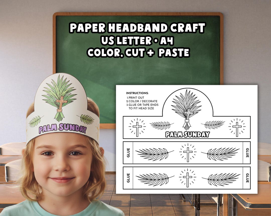 Palm Sunday School Craft: Palm Sunday Coloring Lesson, Coloring Paper ...