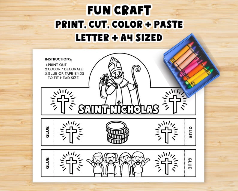 Saint Nicholas Craft: St. Nicholas Day Sunday School Paper Crown ...
