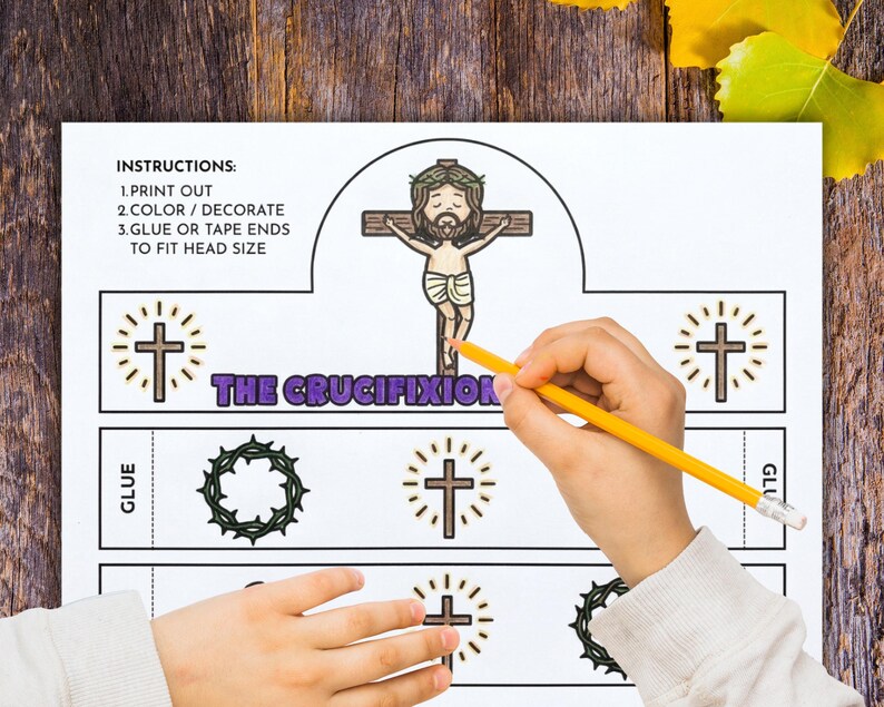 Crucifixion of Jesus Sunday School Craft: Nails, Crown of Thorns Paper ...