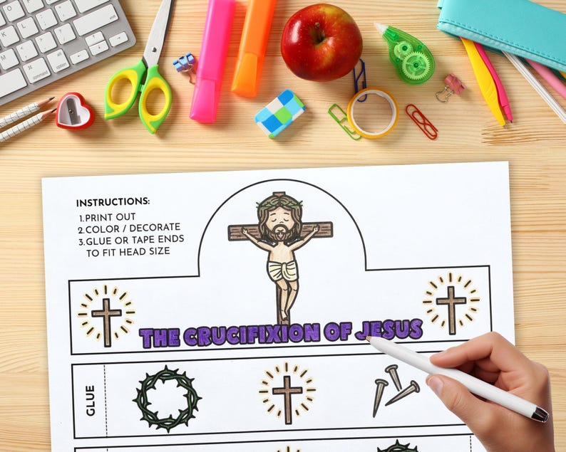 Crucifixion of Jesus Sunday School Craft: Nails, Crown of Thorns Paper ...