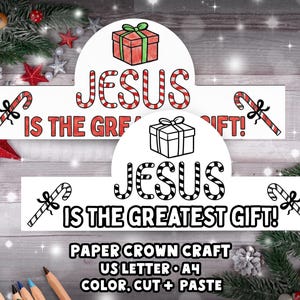 Christmas Sunday School Craft: Jesus is the Greatest Gift, Jesus Birth ...