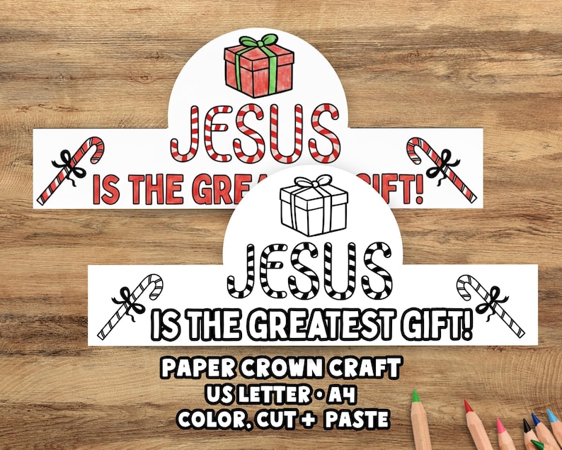 Christmas Sunday School Craft: Jesus is the Greatest Gift, Jesus Birth ...