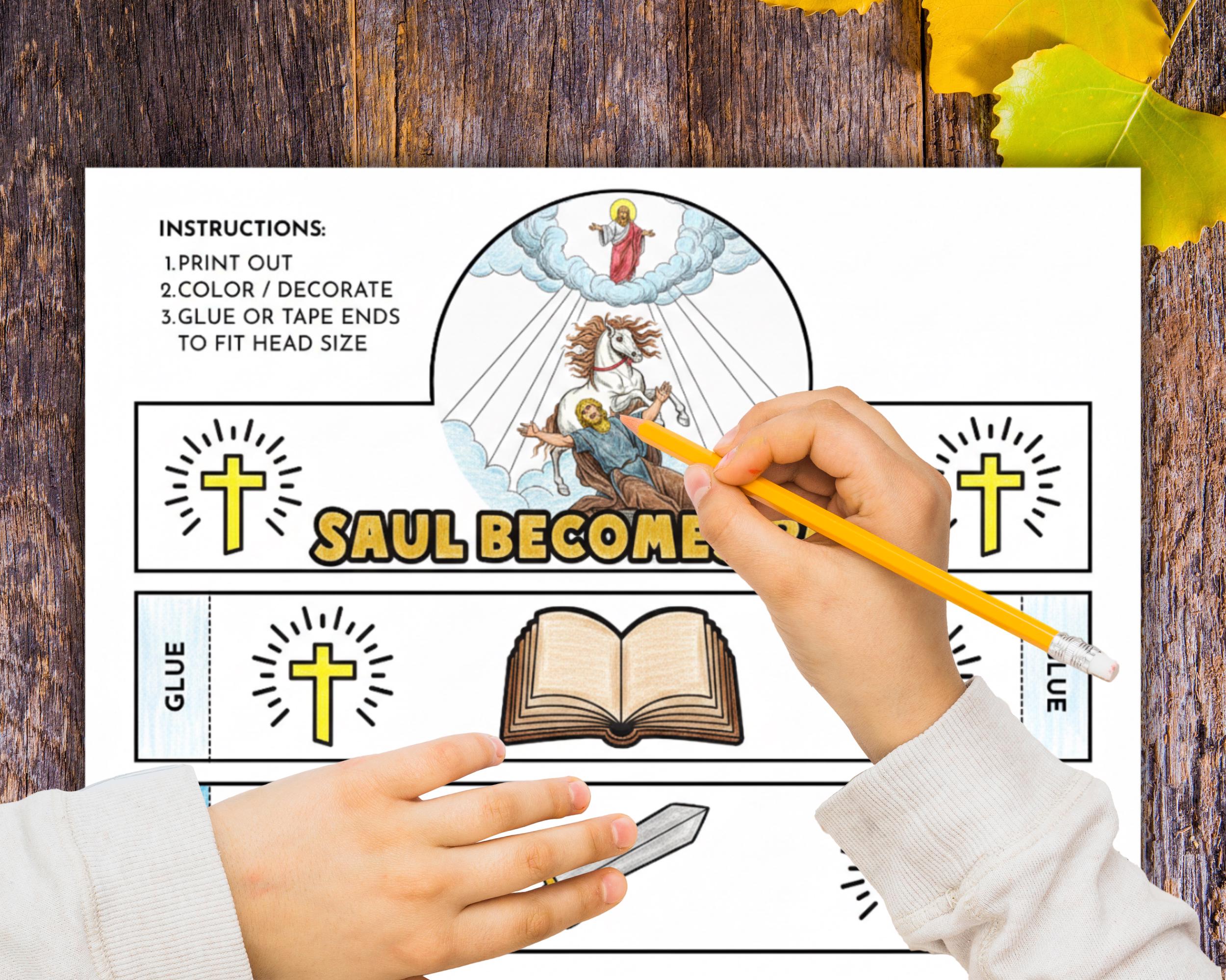Saul Becomes Paul Sunday School Craft: Conversion of Saint Paul the ...
