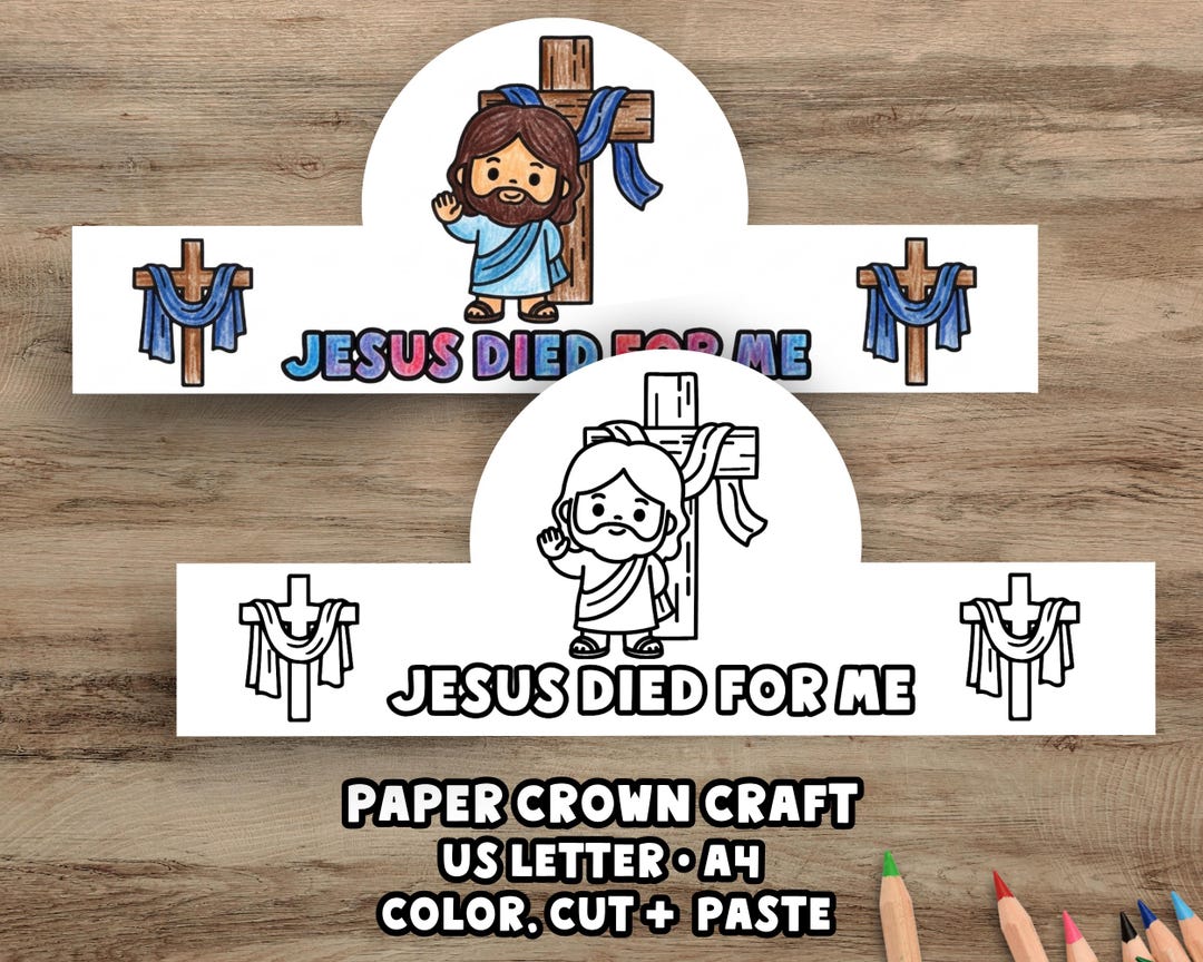 Jesus Died for Me Easter Sunday School Craft: He is Risen Resurrection ...