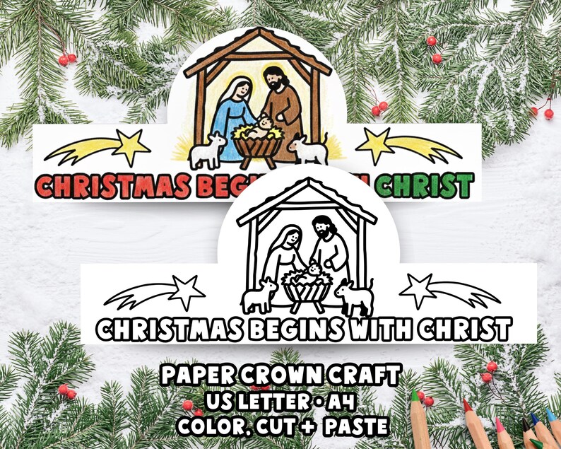 Christmas Sunday School Craft: Christmas Begins With Christ, Jesus ...