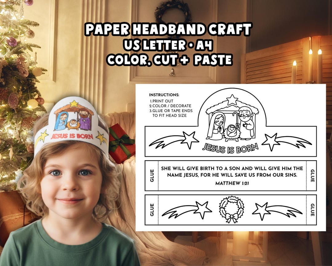 Jesus is Born Printable Nativity Craft: Christmas Sunday School ...