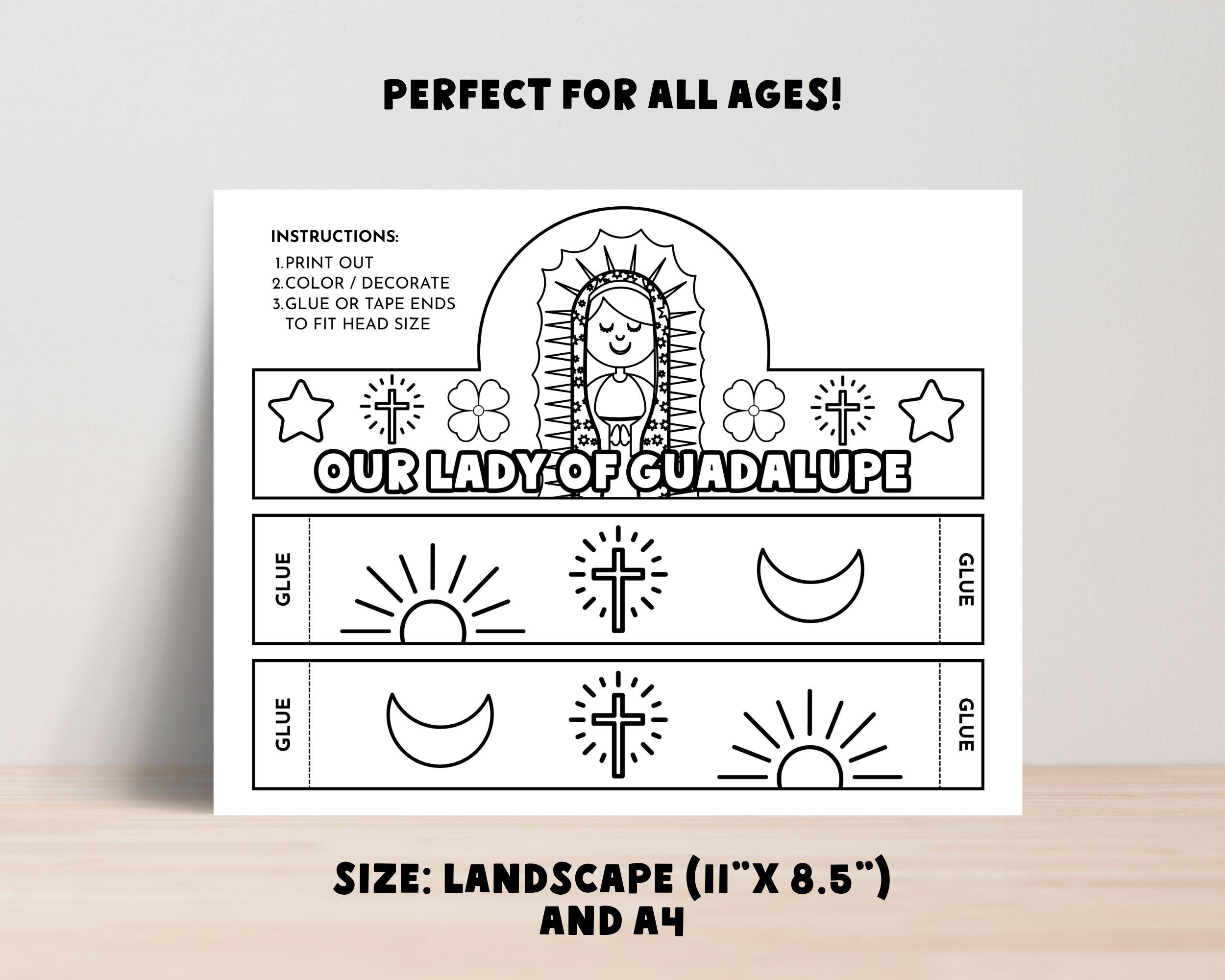 Our Lady of Guadalupe Day Craft: Sunday School Paper Crown Headband ...