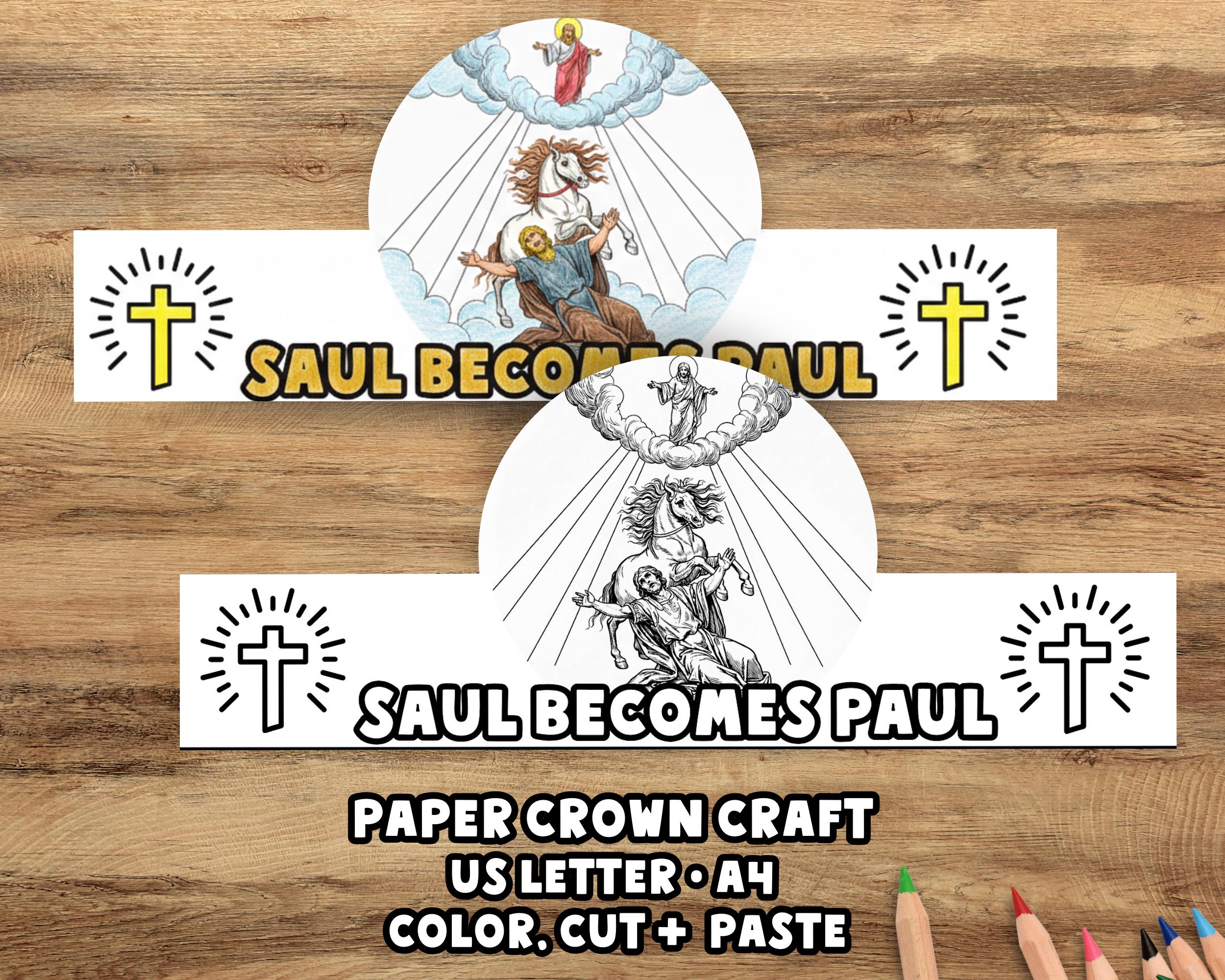 Saul Becomes Paul Sunday School Craft: Conversion of Saint Paul the ...