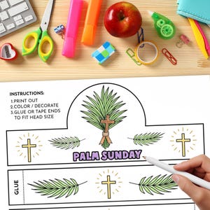 Holy Week Palm Sunday School Craft: Palm Sunday Coloring Lesson ...
