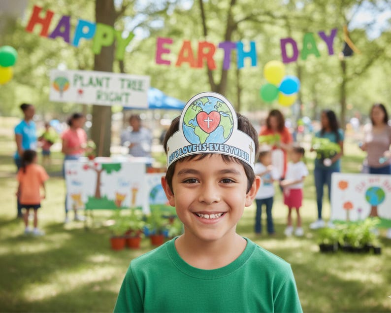 Kids Bible Craft: God's Love is Everywhere Coloring Paper Crown ...