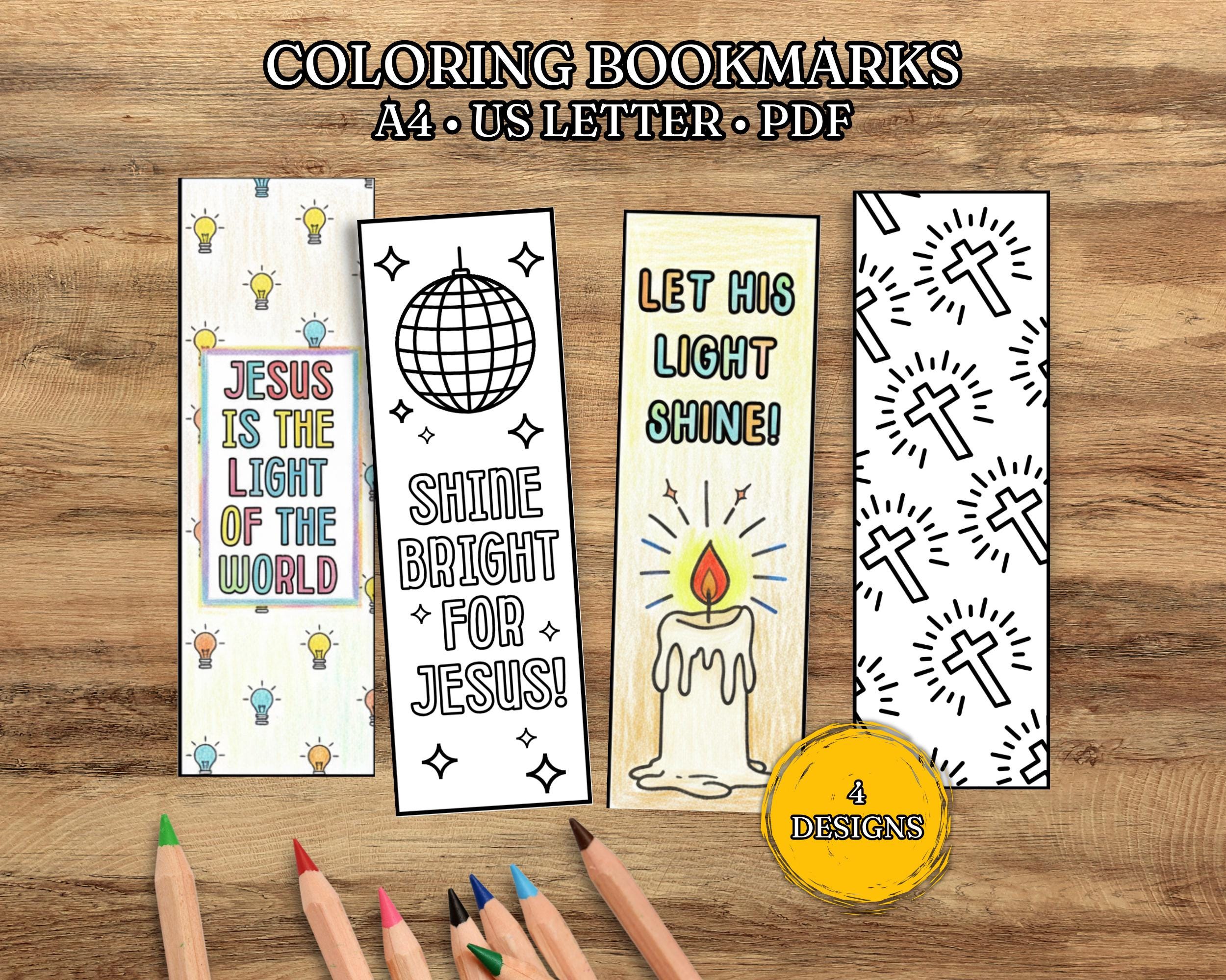 Sunday School Bookmark Craft: Jesus is the Light Activity, Christian ...