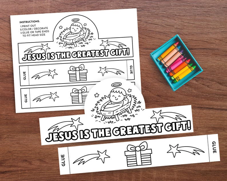 Christmas Sunday School Craft: Jesus is the Greatest Gift, Jesus Birth ...