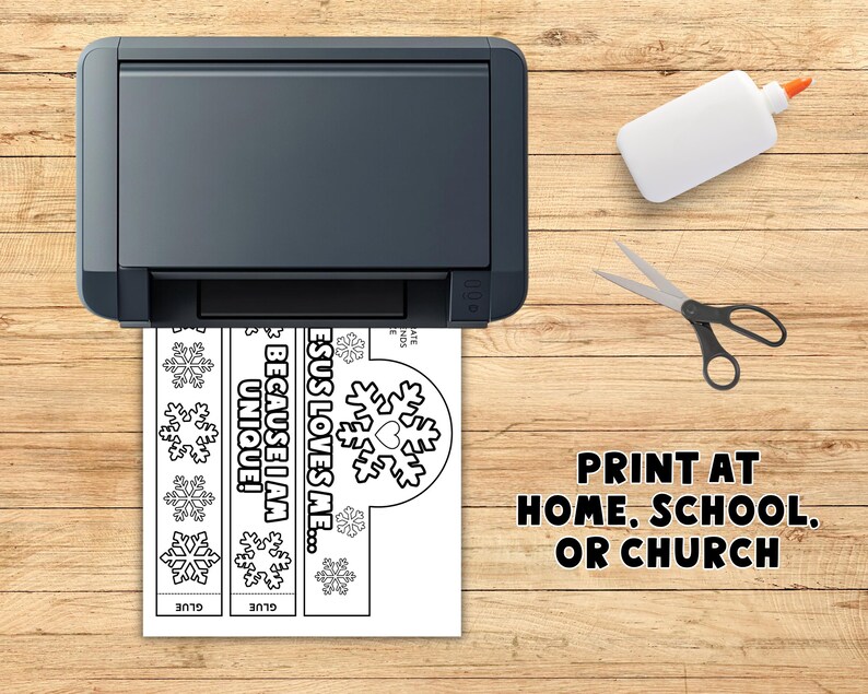 Winter Bible Craft: Snowflake Coloring Paper Crown Headband, Bible ...