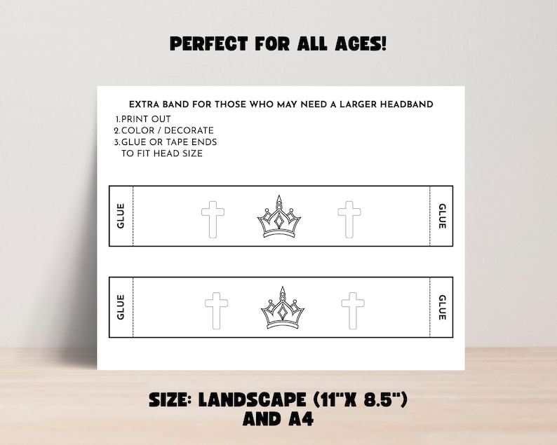 Jesus is King Paper Crown Craft - Coloring Activity Paper Hat, John 14: ...