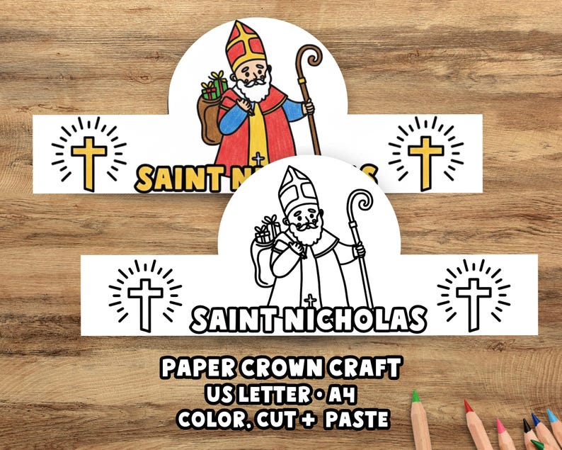 Saint Nicholas Craft: St. Nicholas Day Sunday School Paper Crown ...