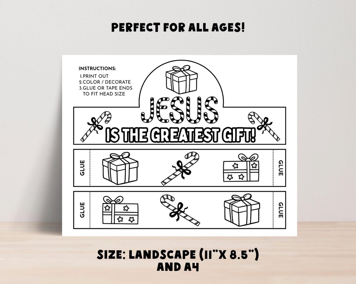 Christmas Sunday School Craft: Jesus is the Greatest Gift, Jesus Birth ...